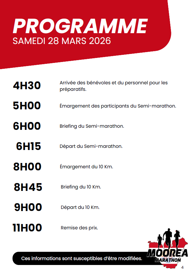 Moorea Marathon 2026 (Moorea) | Tahiti Tourisme - Official website of ...