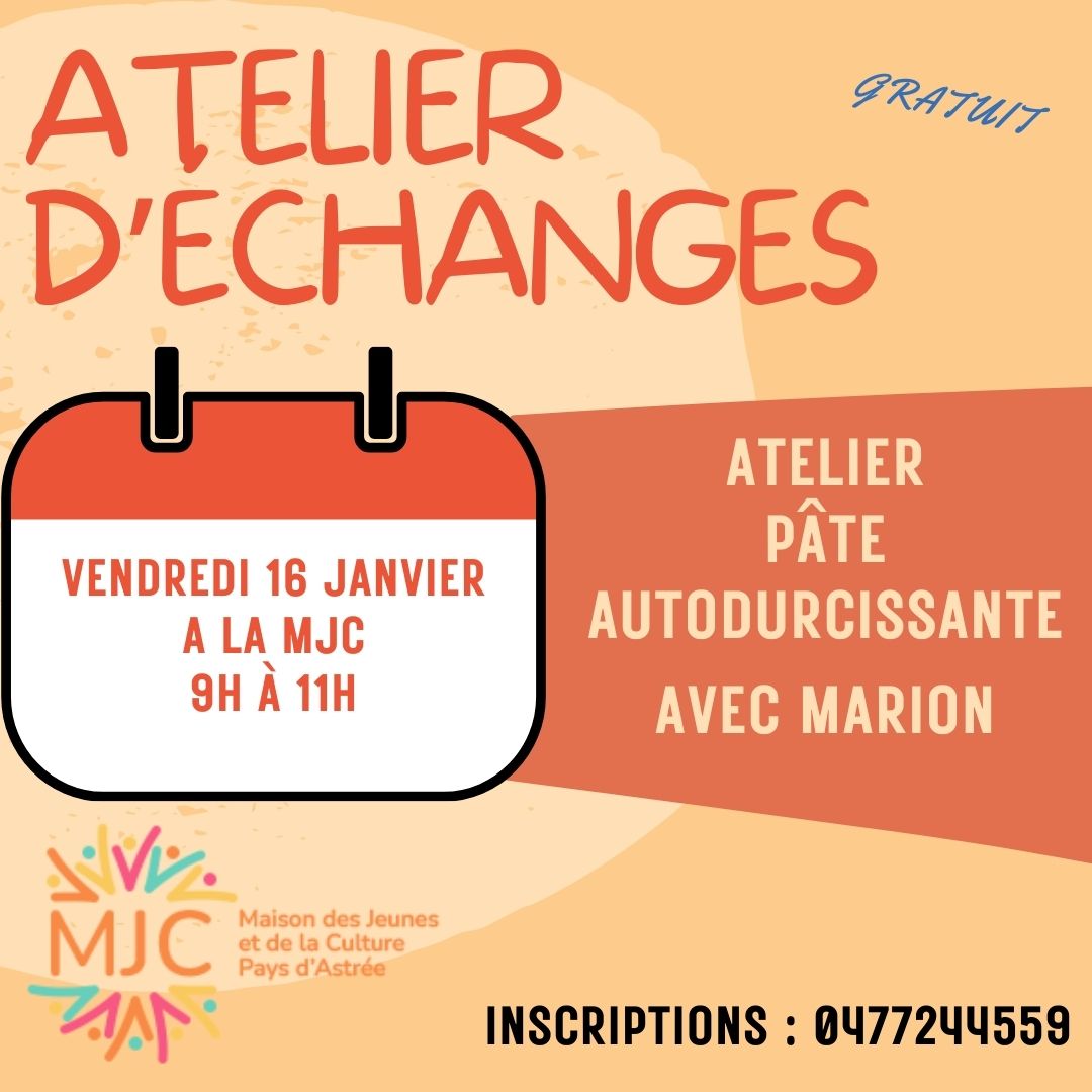 Animation – atelier pâte autodurcissante (Boën) | adt-loire