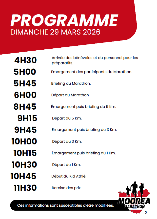 Moorea Marathon 2026 (Moorea) | Tahiti Tourisme - Official website of ...