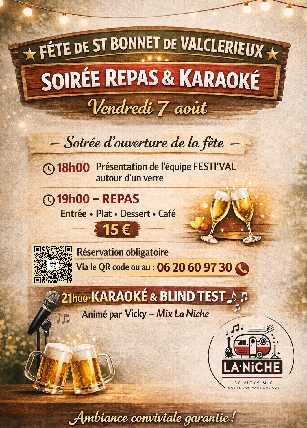 Repas + Karaoké pour l’ouverture de la Grande Fête de Saint-Bonnet-de ...