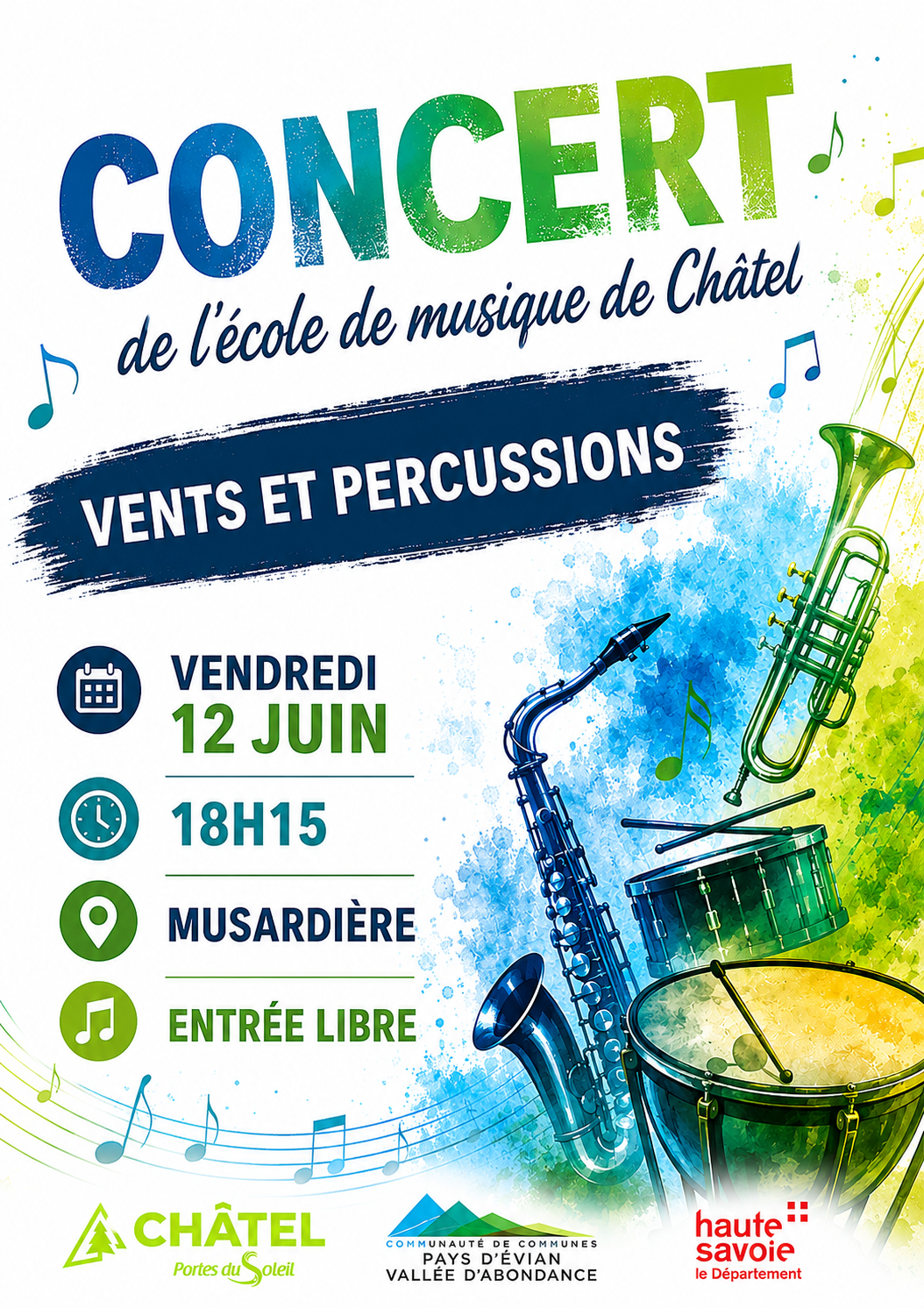 Concert école de musique - Vents et Percussions - Office de Tourisme de ...