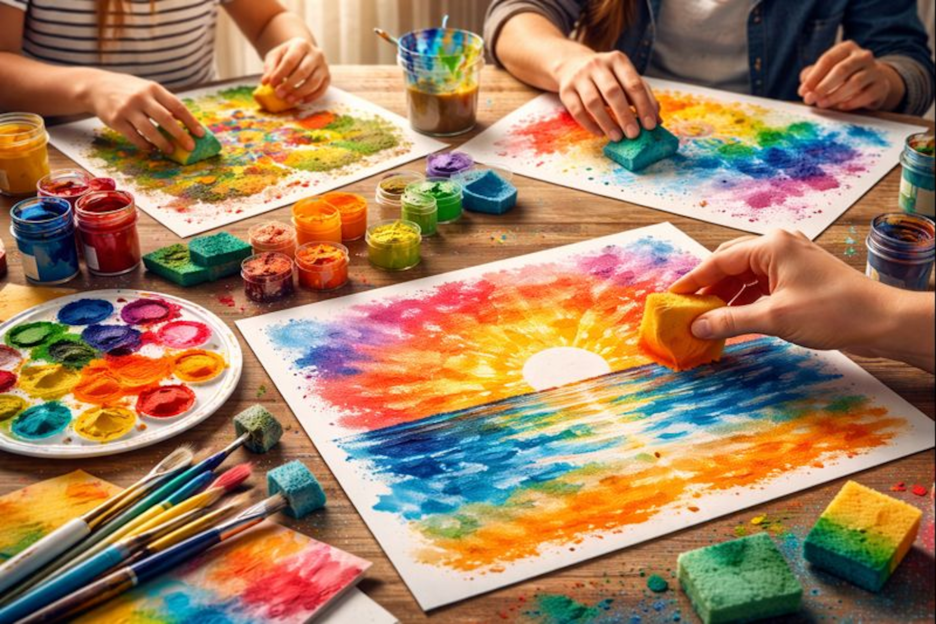 Sponge painting | Explore Savoie - French Alps