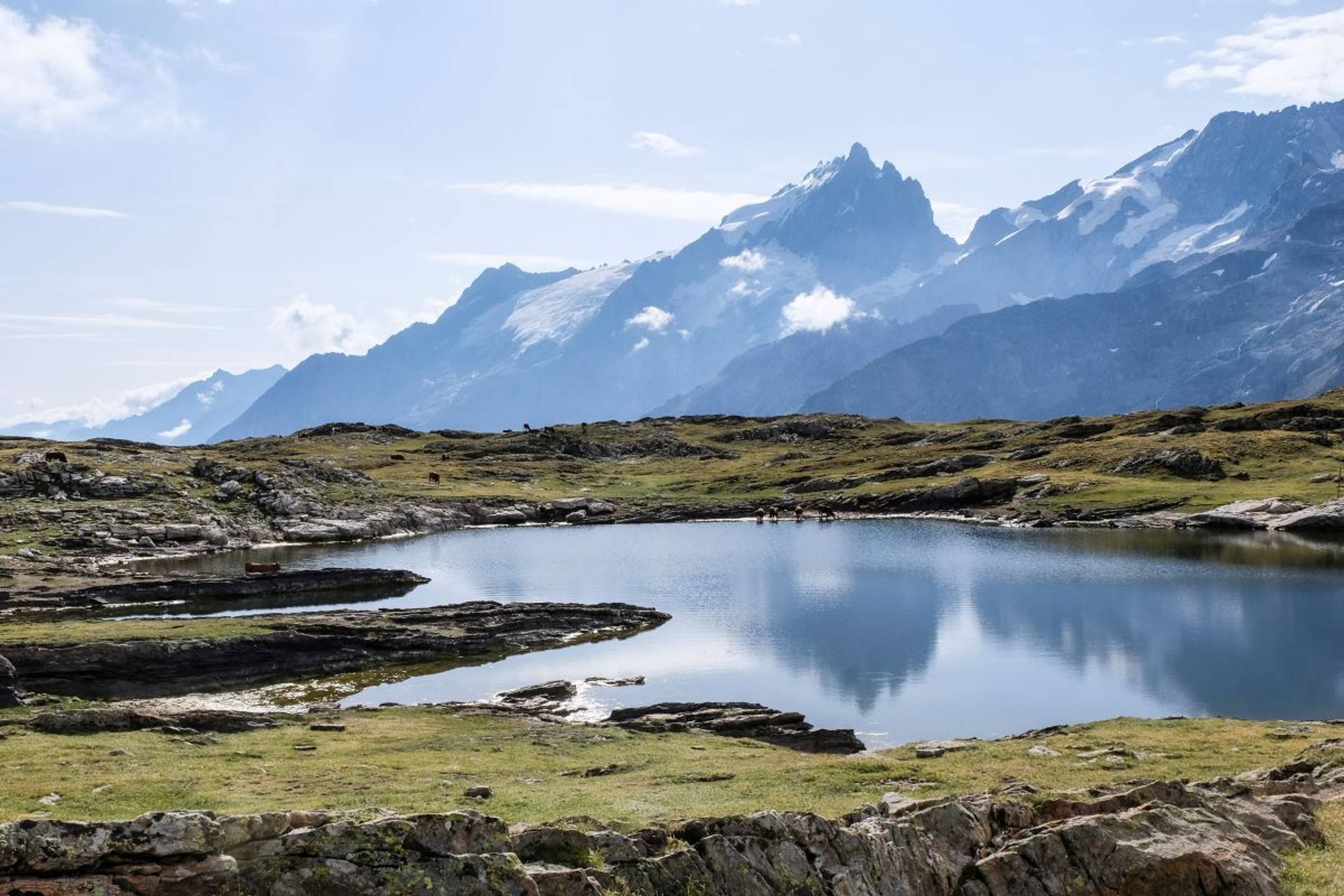 Lac Noir et lac Lérié depuis le Chazelet - La Grave