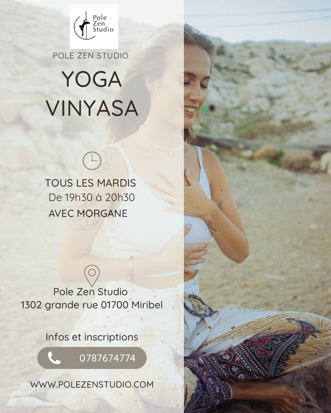Pole Zen Studio vous propose du Yoga Vinyasa - Que faire dans l'Ain